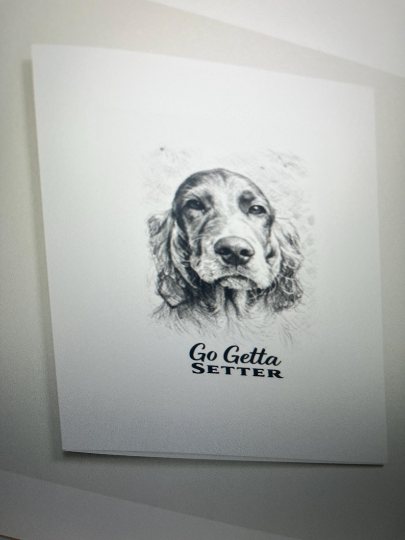 Irish Setter Dog Greeting Card - Go Getta Setter - Dog Lover Card ...