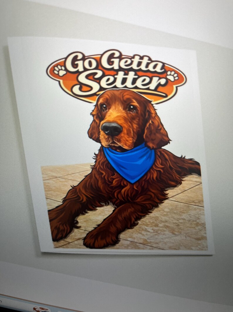 Irish Setter Dog Greeting Card - Go Getta Setter - Dog Lover Card ...