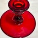 Ruby Red Glass Candlesticks - Etsy