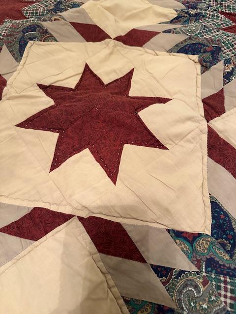 Vintage Hanging Patchwork Quilt Throw/ Starburst Pattern/ - Etsy