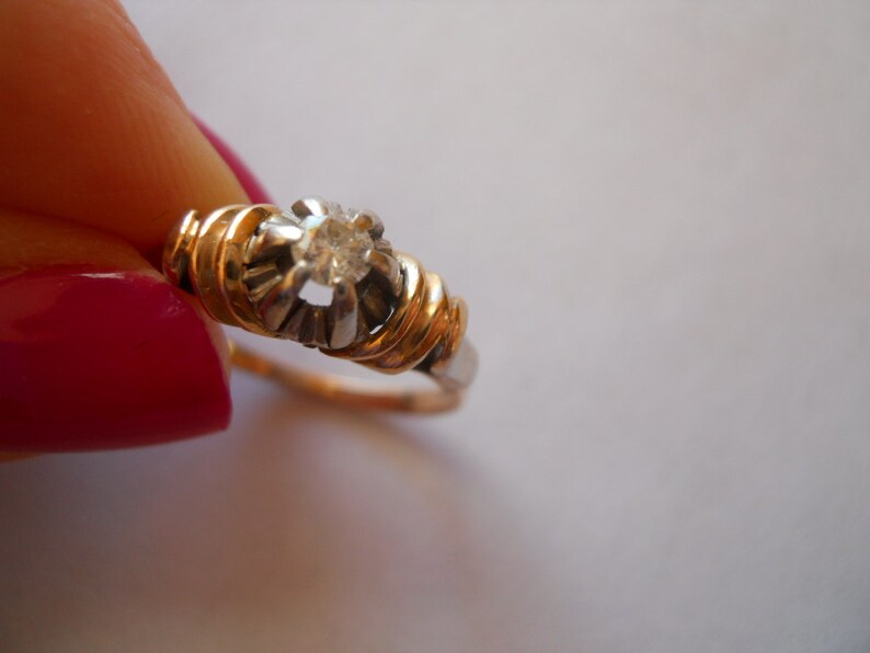 Gorgeous Estate 18K Gold and Diamond Engagement Ring Size 7 1/2 - Etsy