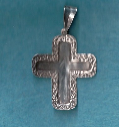 Estate Sterling Repousse Cross - Etsy
