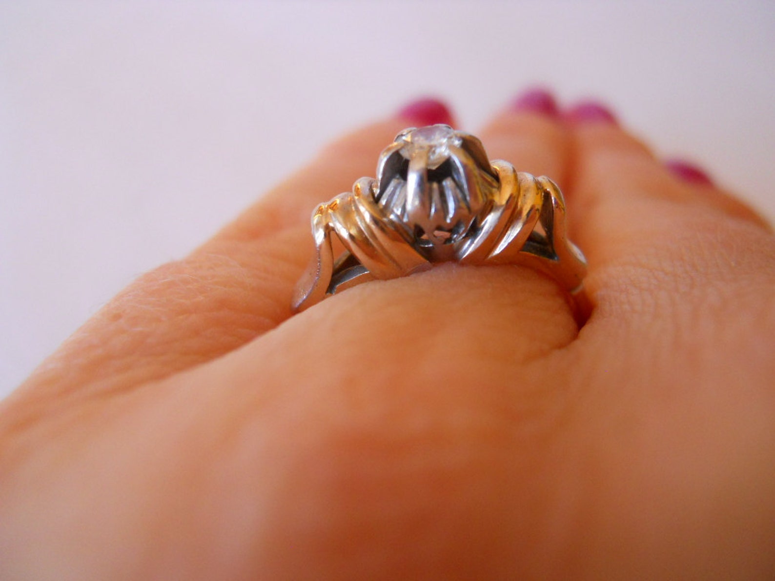 Gorgeous Estate 18K Gold and Diamond Engagement Ring Size 7 1/2 - Etsy