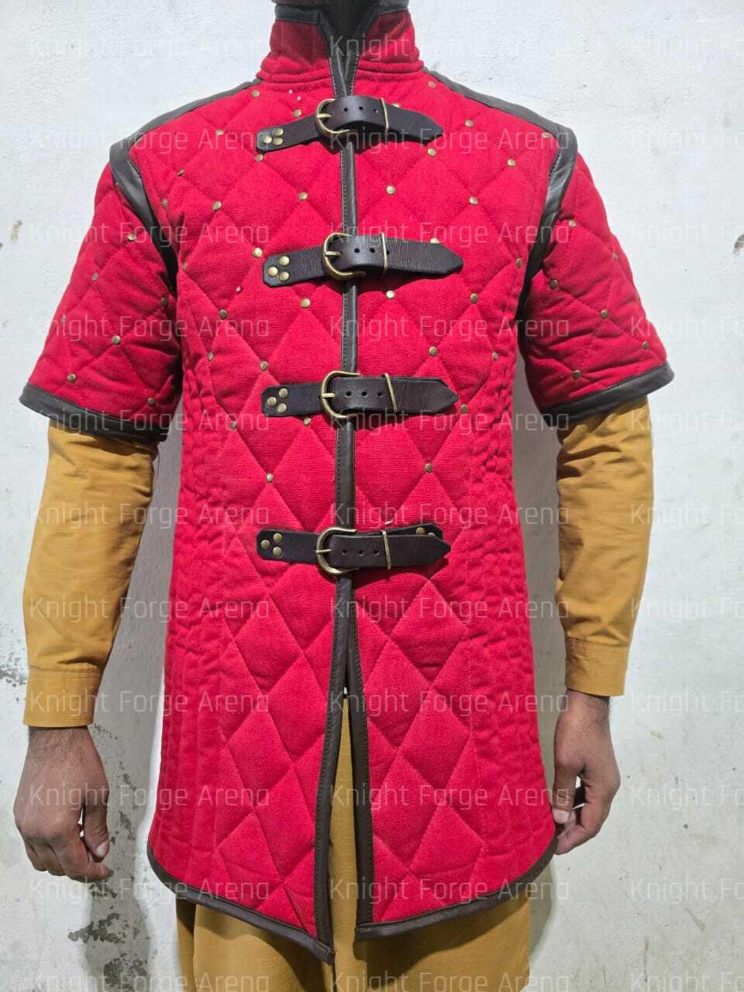 Medieval Viking Gambeson With Leather Trims (KFA-1006) - Etsy