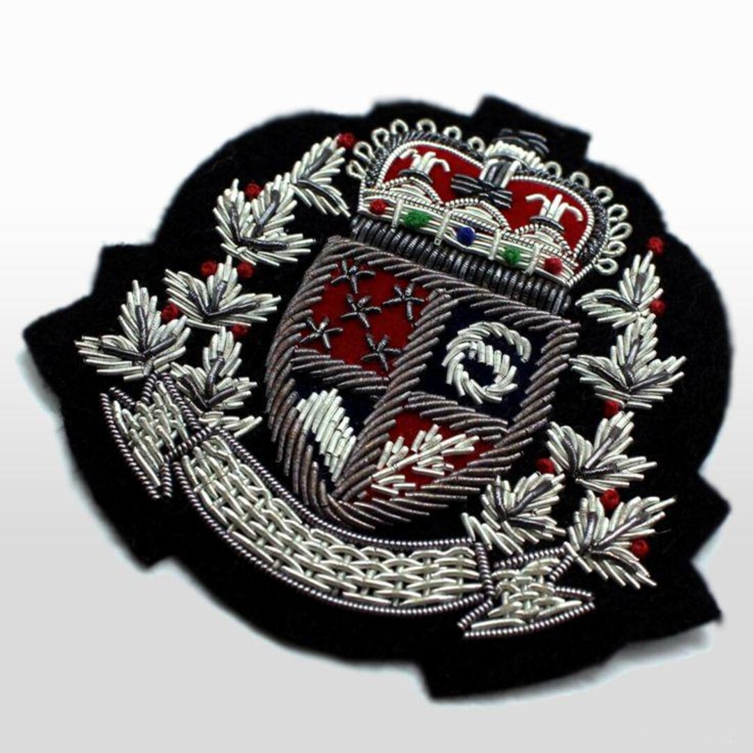 Vintage Bullion Wire Hand Embroidered Crest, Blazer Badge , Sew On ...