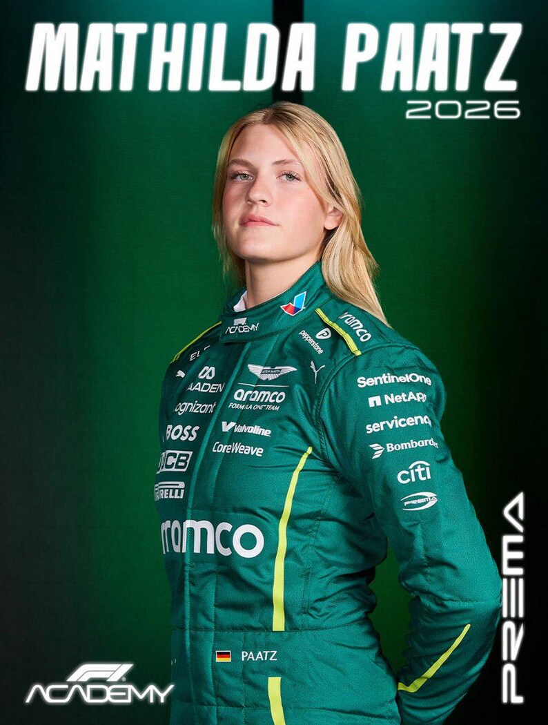 Mathilda Paatz F1 ACADEMY 2-lagiger Kart-Rennanzug, benutzerdefinierter ...