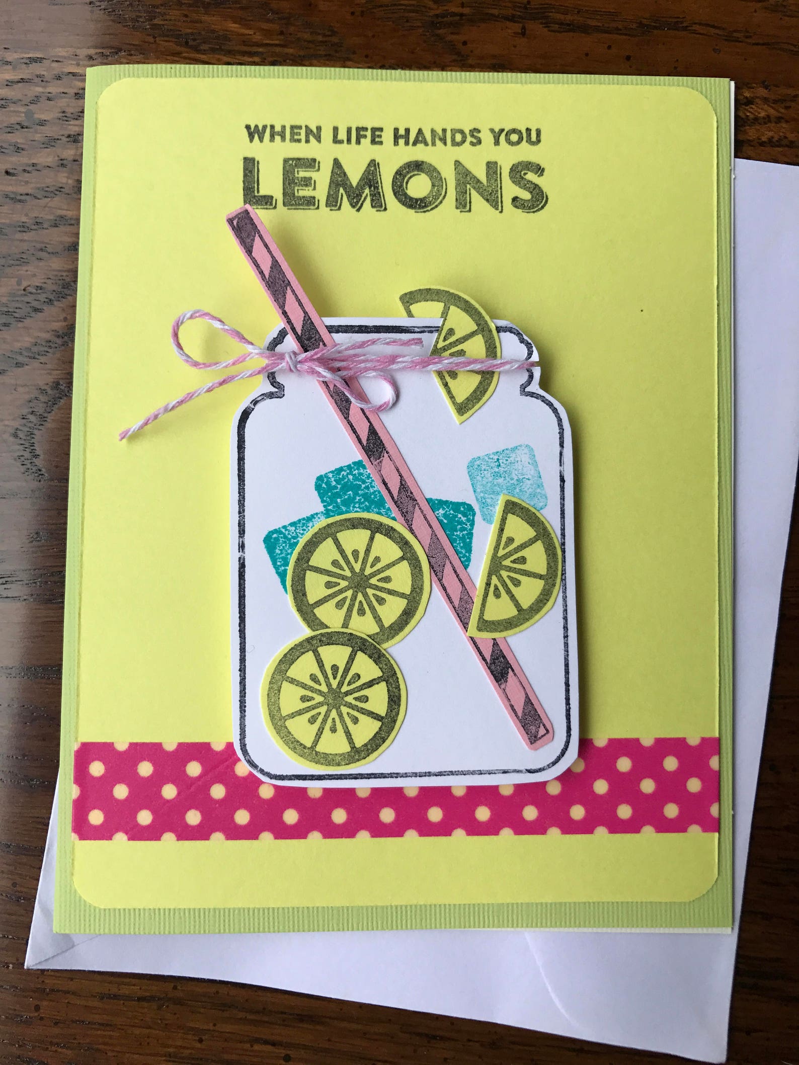 Lemonade Card Lemonade Handmade Card Lemon Handmade Card | Etsy