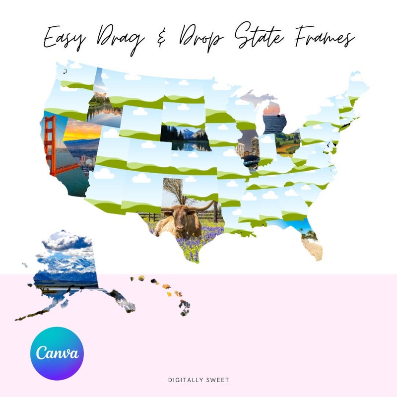 50 States Photo Map - Etsy