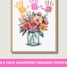 Handprint Art Gift Bouquet Flower Printable PDF DIY Keepsake Hand Art ...