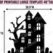 Haunted House Printable Trace and Cut PDF Template - Halloween Decor ...