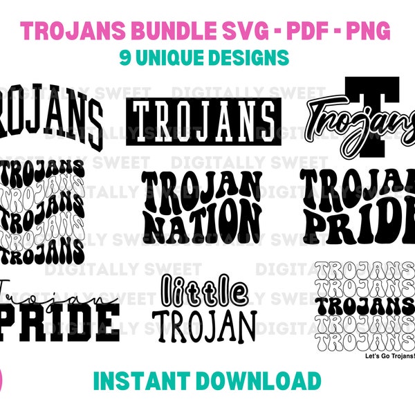 Trojans Football Svg - Etsy