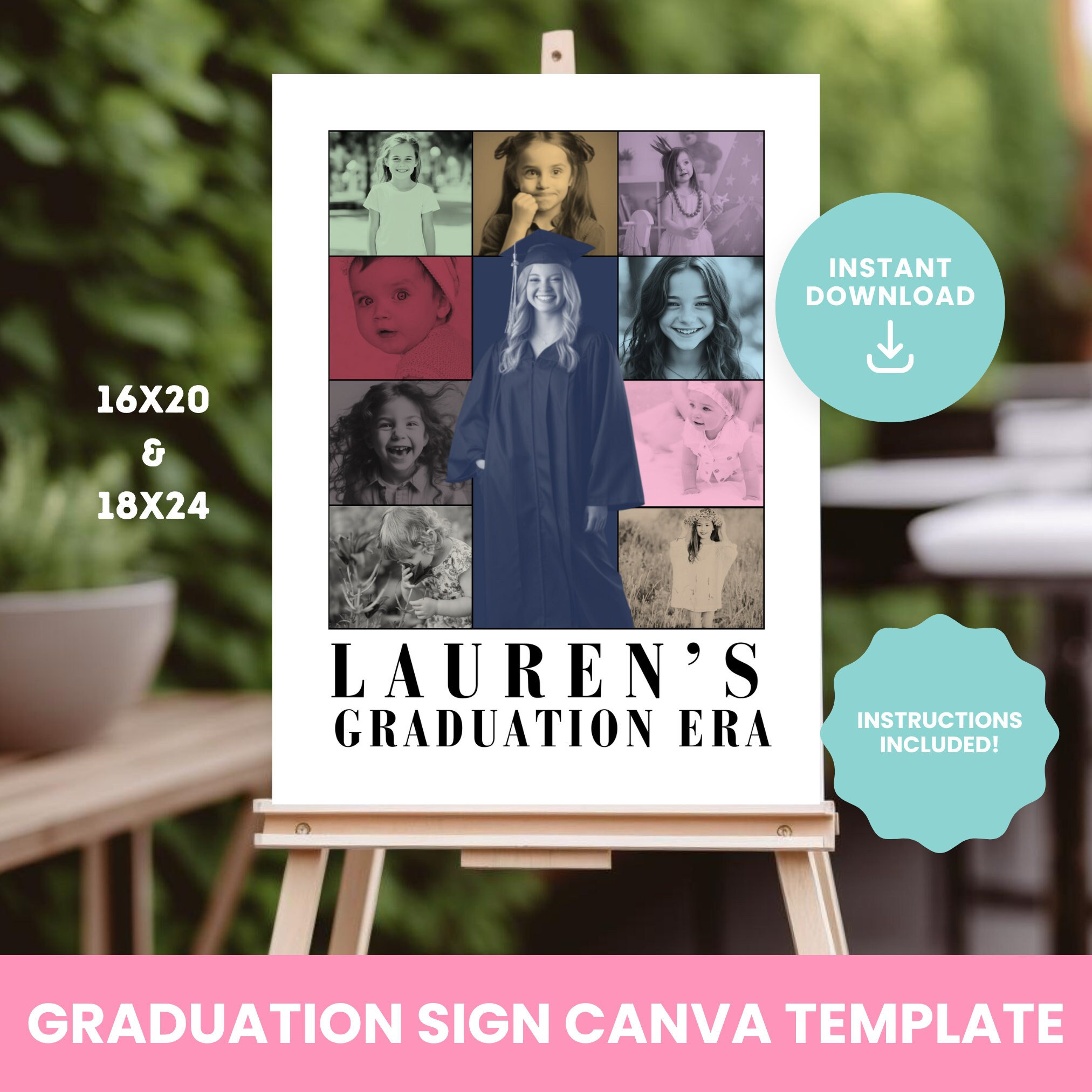 Eras Grad Poster 18x24 or 16x20 Canva Template Create Your Own Eras ...
