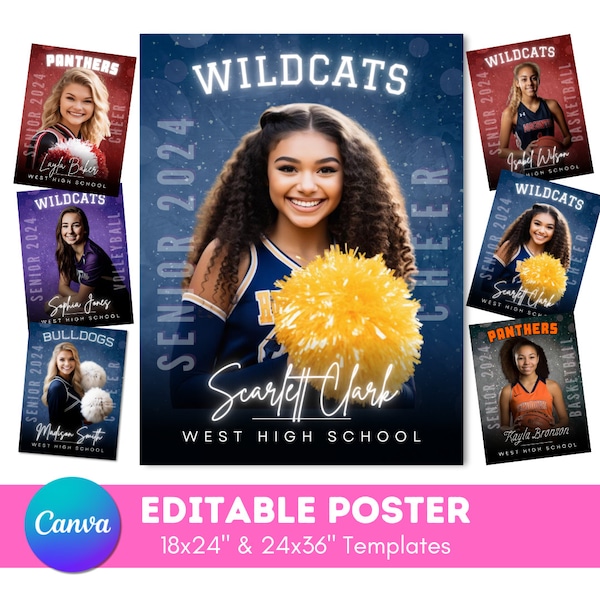Senior Sports Banner Template - Etsy