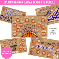 Basketball Banner Template - Etsy