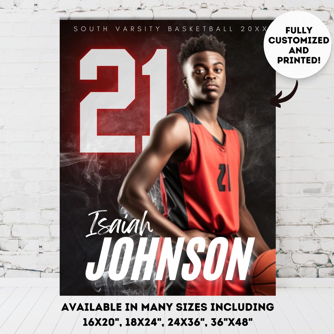Custom Senior Night Poster Senior Boys Basketball Mens Basketball ...