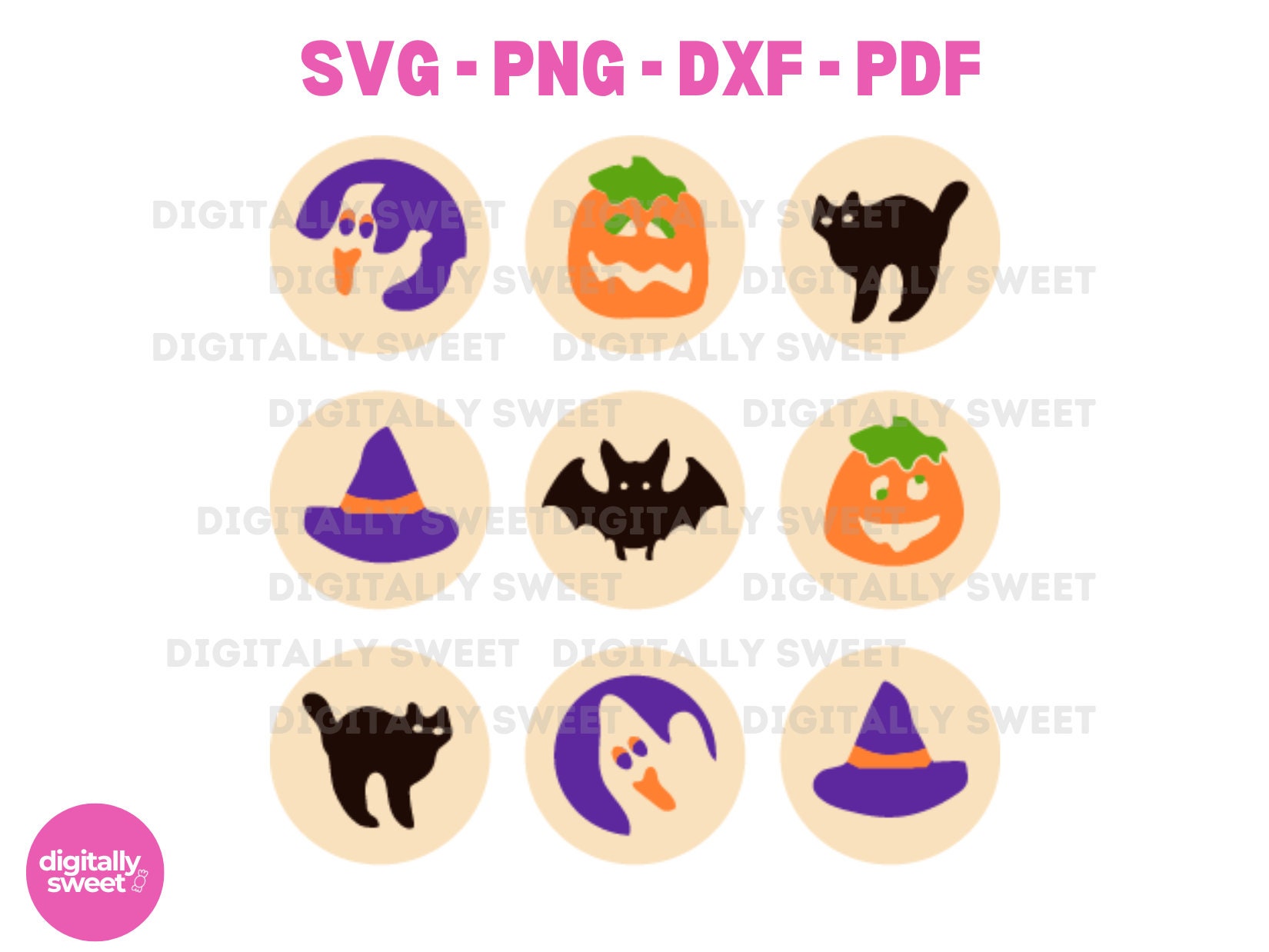 Halloween Sugar Cookie Grid SVG PDF PNG Ai and Dxf Cut Files or ...