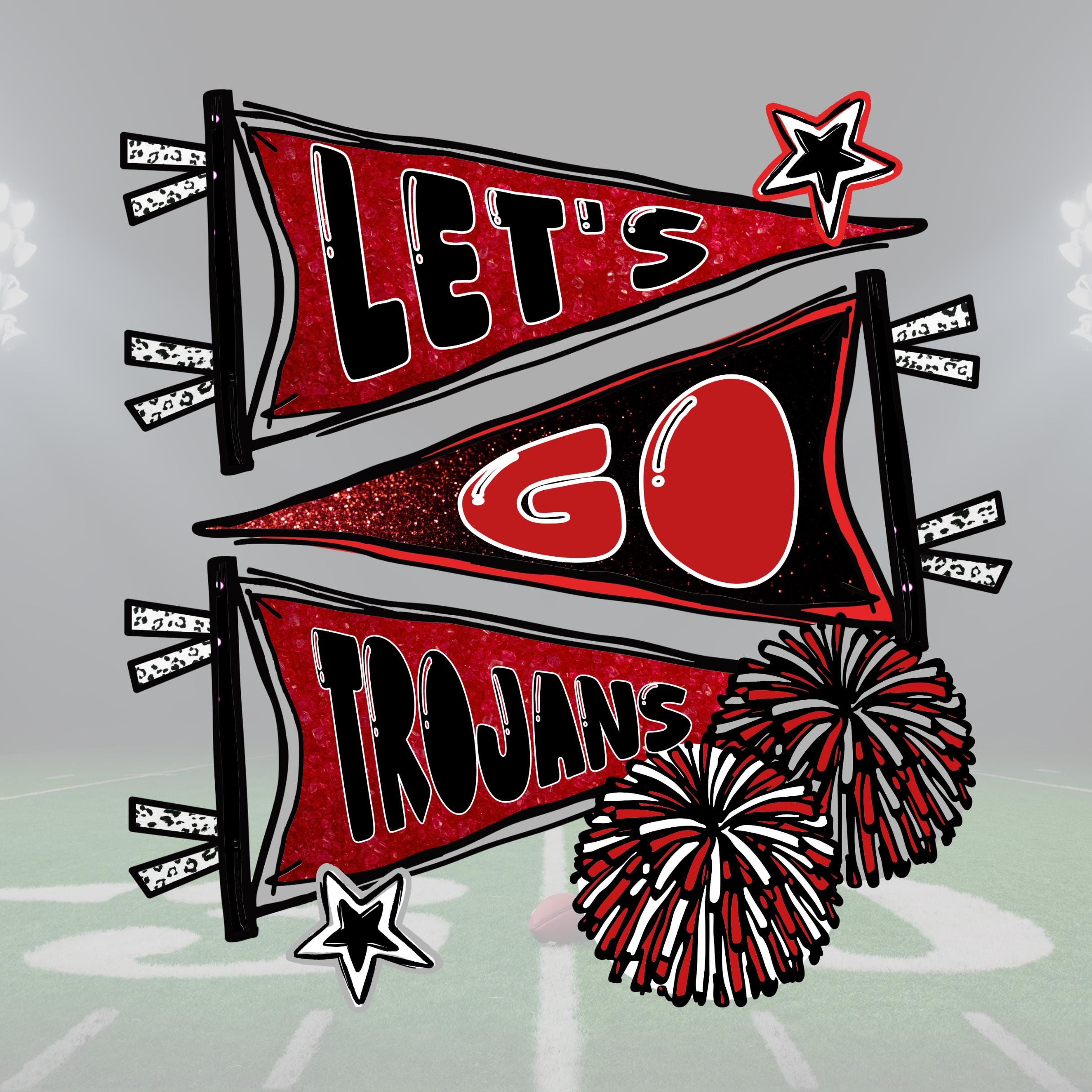 Editable Pennant Flag Canva Frame School Mascot Template & Sports Team ...