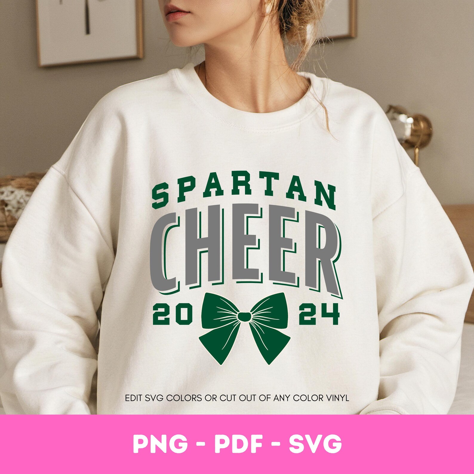 Spartan Cheer Bow SVG PNG Cut File Fall Sports School Mascot Design ...