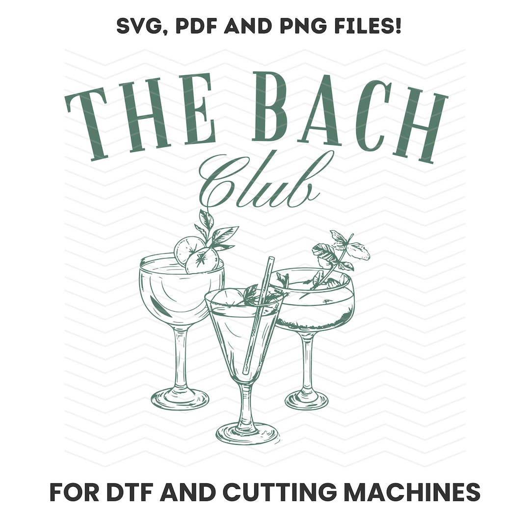 Bach Social Club Logo Cut File PNG SVG Bach Party Logo Bachelorette ...