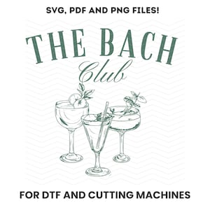 Bach Social Club Logo Cut File PNG SVG Bach Party Logo Bachelorette ...