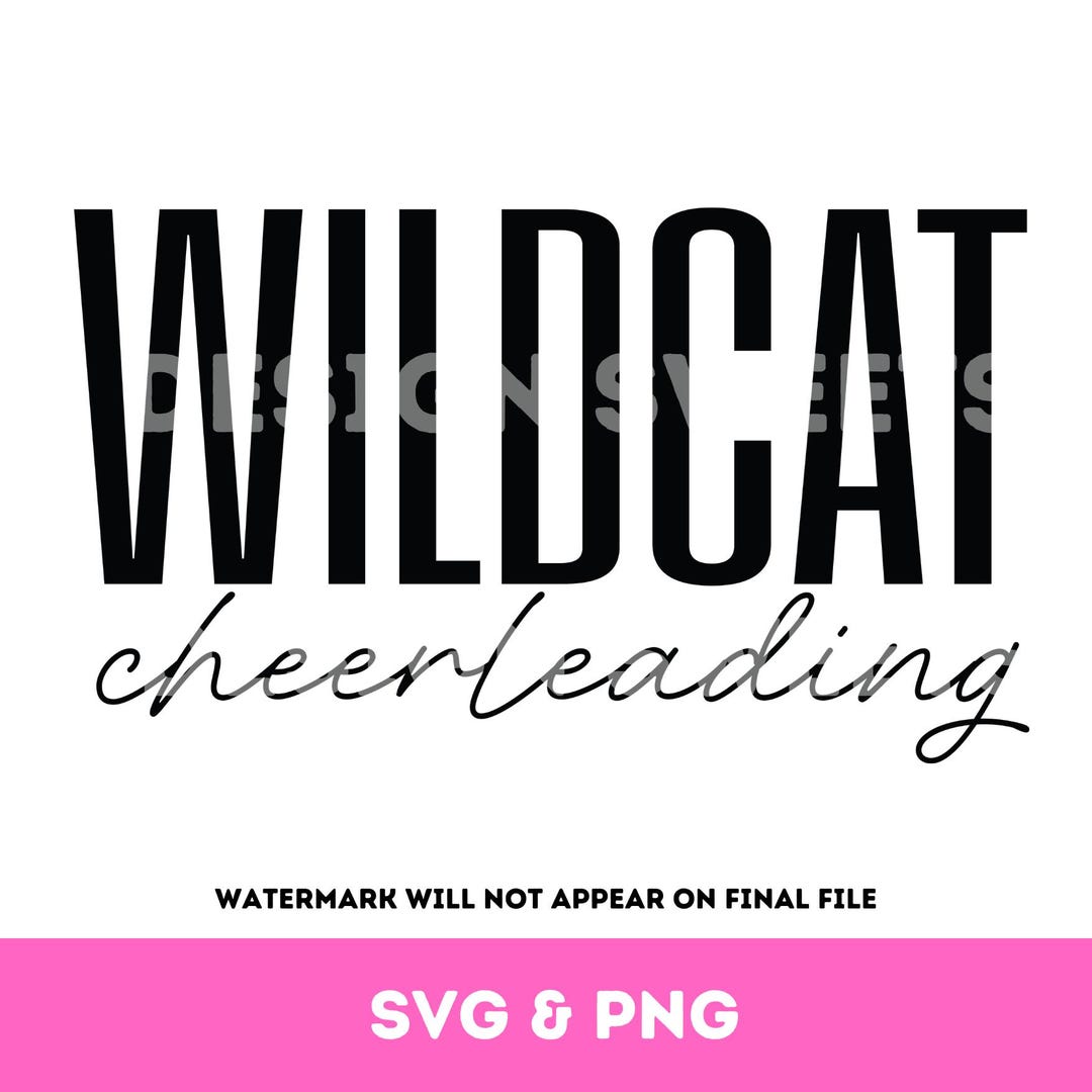Wildcat Cheer Retro Wavy Font Bubble Letters SVG PNG PDF - Football ...