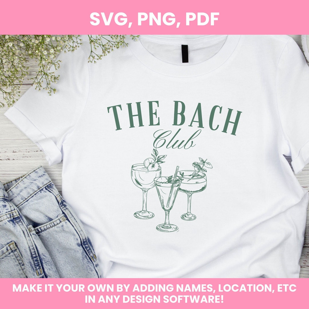 Bach Social Club Logo Cut File PNG SVG Bach Party Logo Bachelorette ...