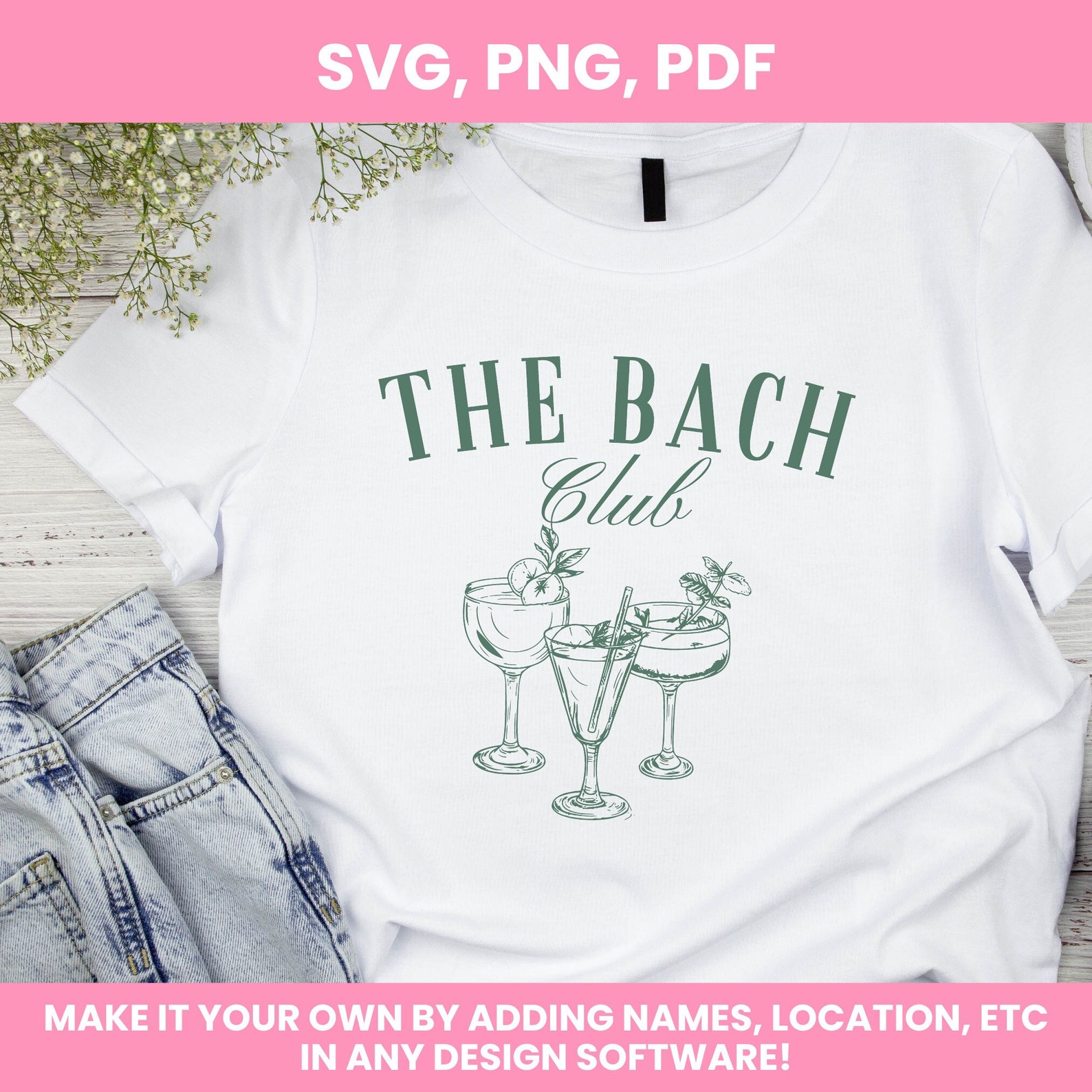 Bach Social Club Logo Cut File PNG SVG Bach Party Logo Bachelorette ...
