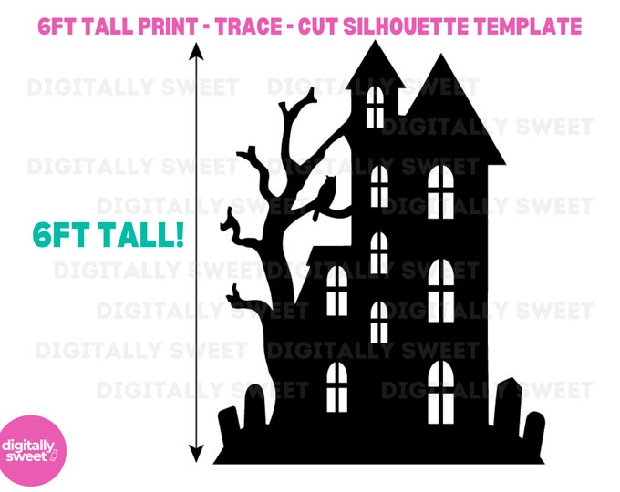 12ft Haunted House Template When Made. Printable Trace and Cut ...
