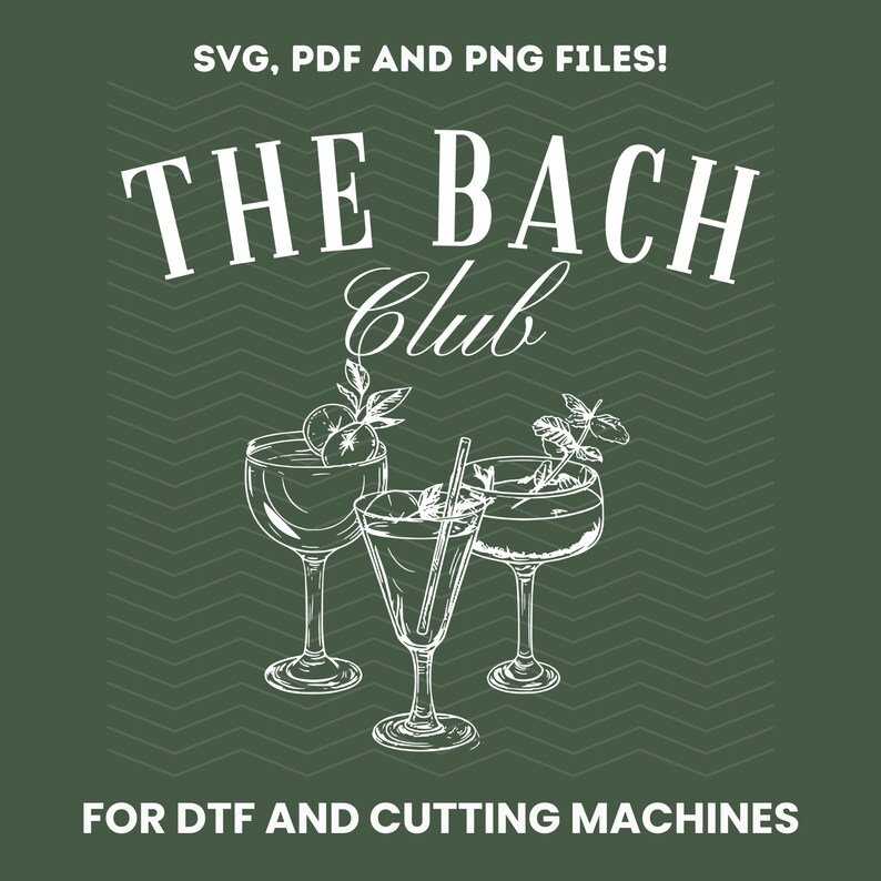 Bach Social Club Logo Cut File PNG SVG Bach Party Logo Bachelorette ...
