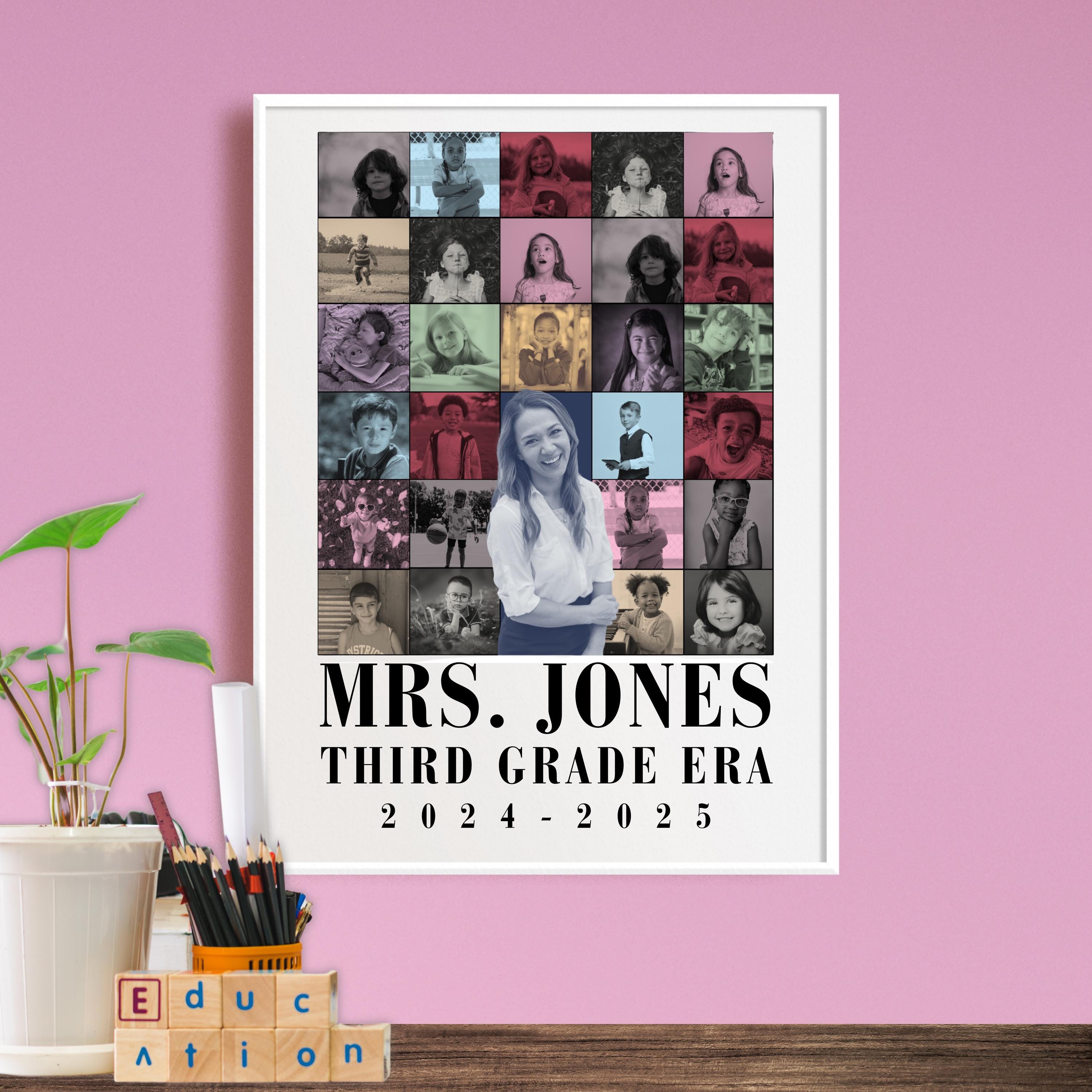 Eras Classroom Poster Student Photo Collage Teacher Decor Wall Art ...