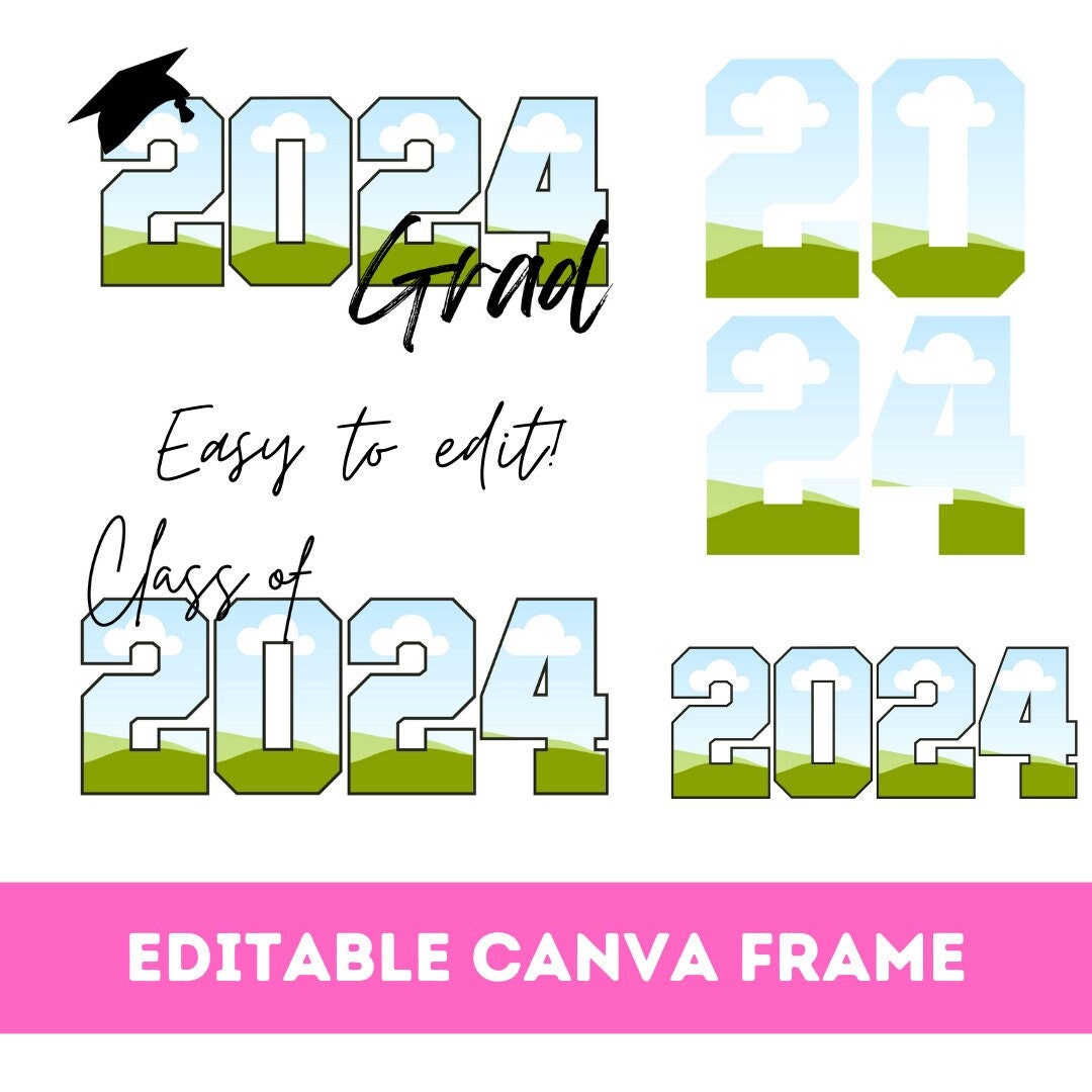 2024 Seniors Canva Photo Frame Template '24 Graduate Canva Frames ...