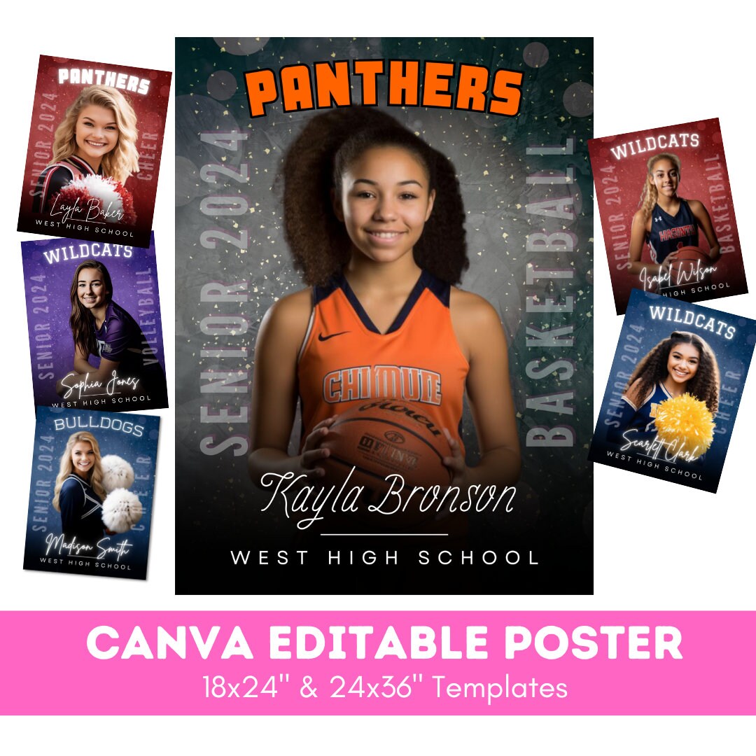 Senior Night Poster Canva Template Download Editable Poster Template ...