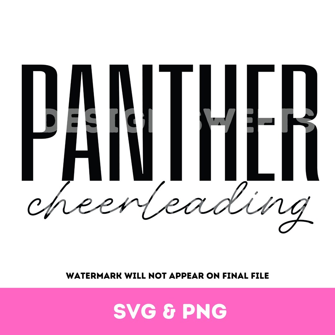 Panther Cheer Script Font SVG PNG PDF Cut File Cheerleader - Football ...