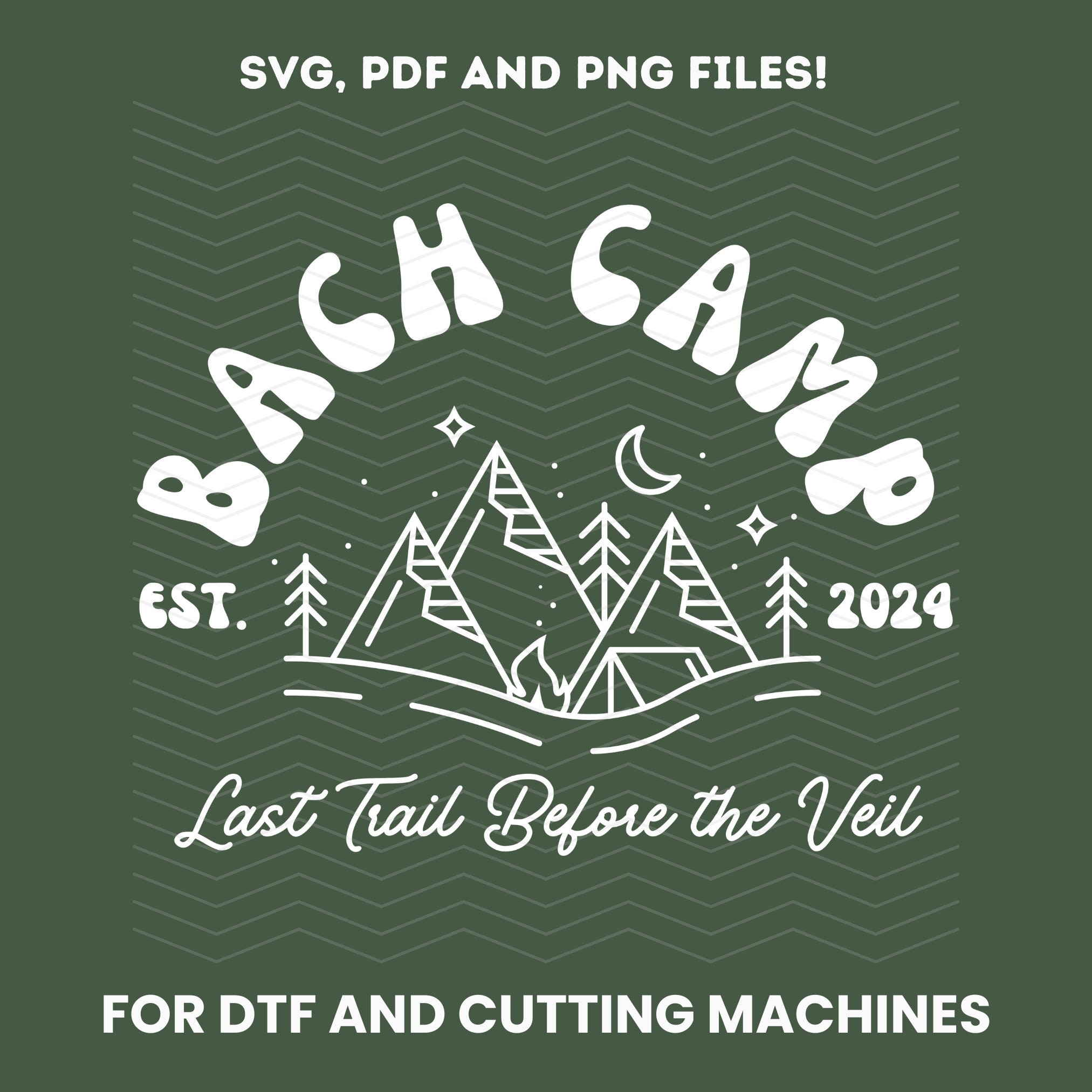 Bach Camp Logo Cut File PNG SVG Camp Bach Logo Bachelorette Party Camp ...