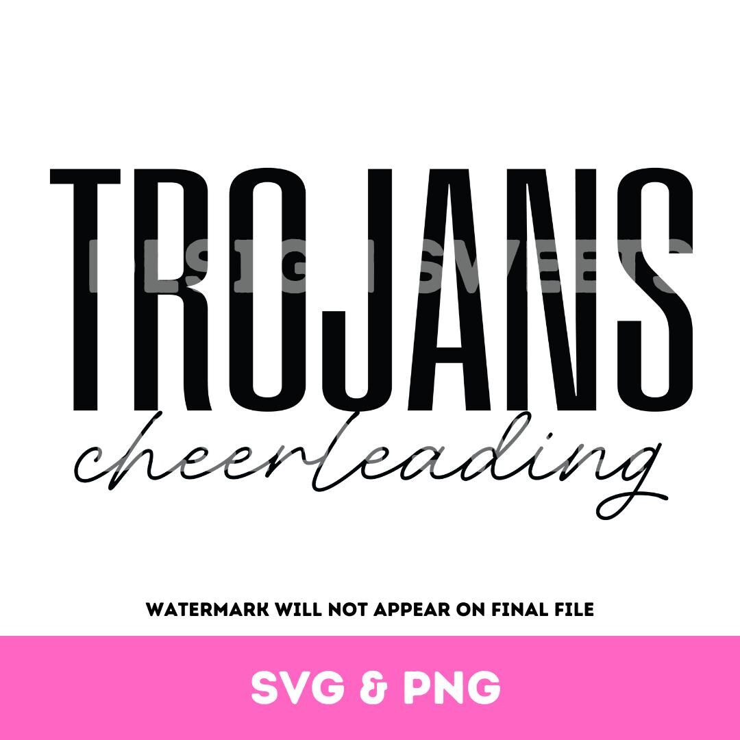 Trojan Cheer SVG PNG Cut File Fall Sports School Mascot Design Cheer ...