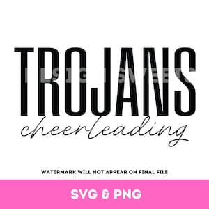 Trojan Cheer SVG PNG Cut File Fall Sports School Mascot Design Cheer ...