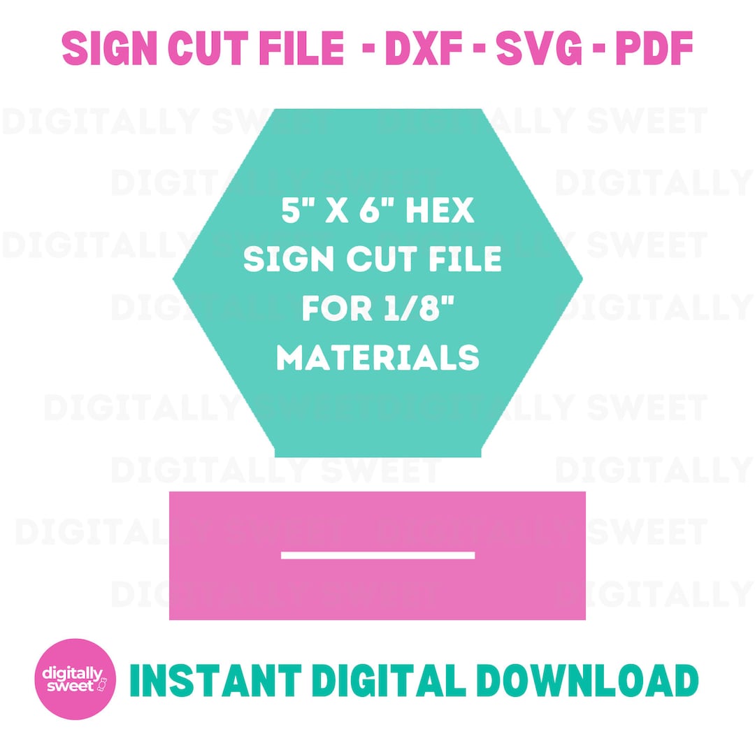 Hexagon QR Code Sign Cut File Qrcode Sign Cut File for Laser Cutters ...