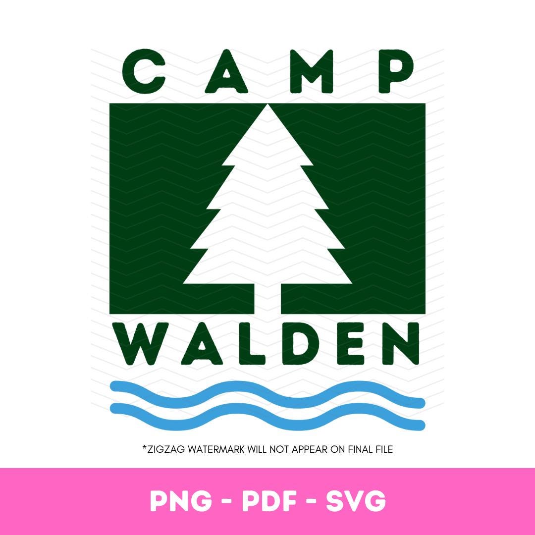 Camp Walden SVG PNG Logo Camper Costume Tshirt Logo Camp Name Cut Files for Cutting Machines or ...