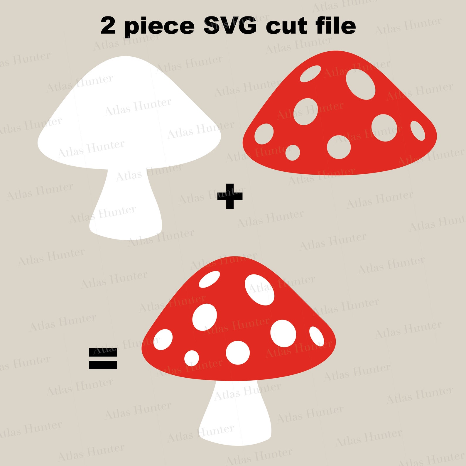 Mushroom Toadstool Cut File SVG Clipart PNG PDF Jpeg Ready to - Etsy