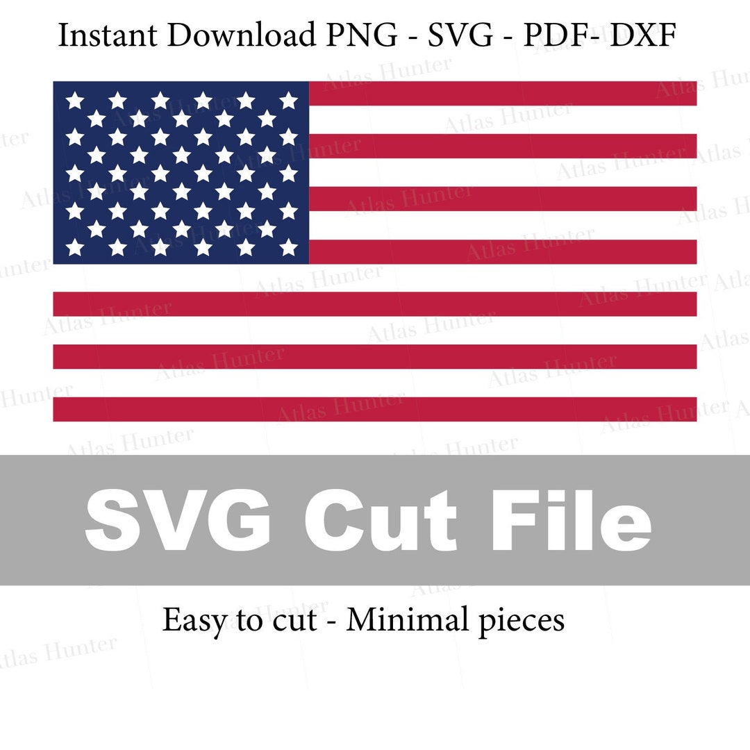 American Flag Clipart - SVG, DXF, Png, Pdf - Instant Download Digital ...
