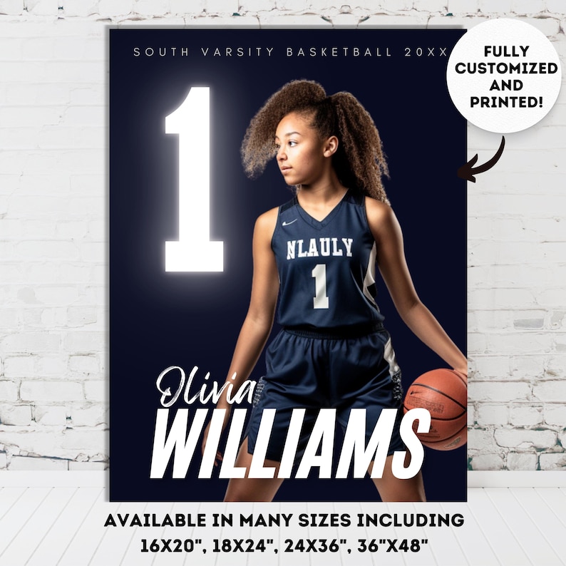 Custom Senior Night Poster Senior Boys Basketball Mens Basketball ...