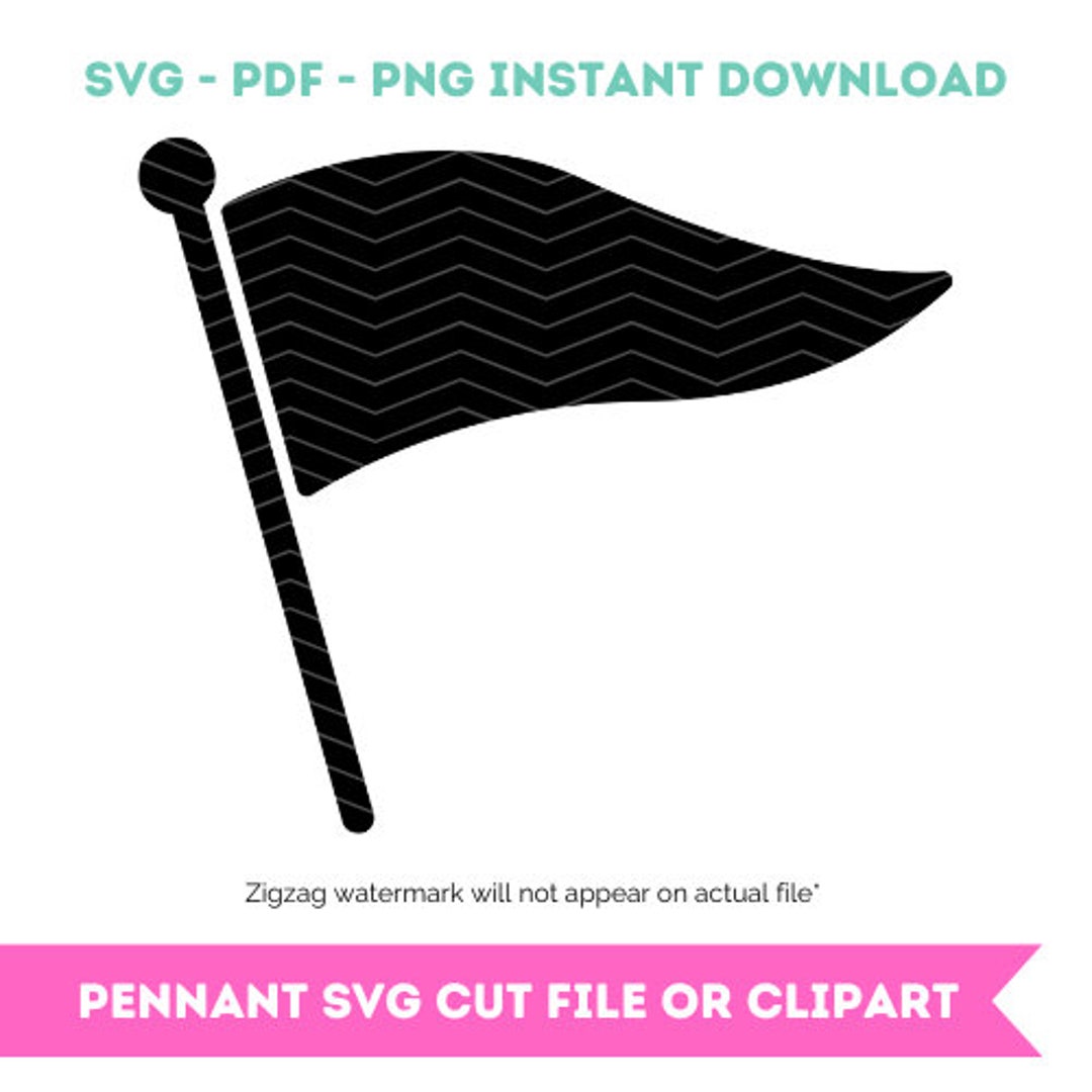 Pennant Flag SVG Cut File Vector PDF PNG Sports Camp Bach Adventure ...