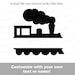 Steam Train Split Monogram Cut File SVG, Pdf, DXF, Png Name Label for ...