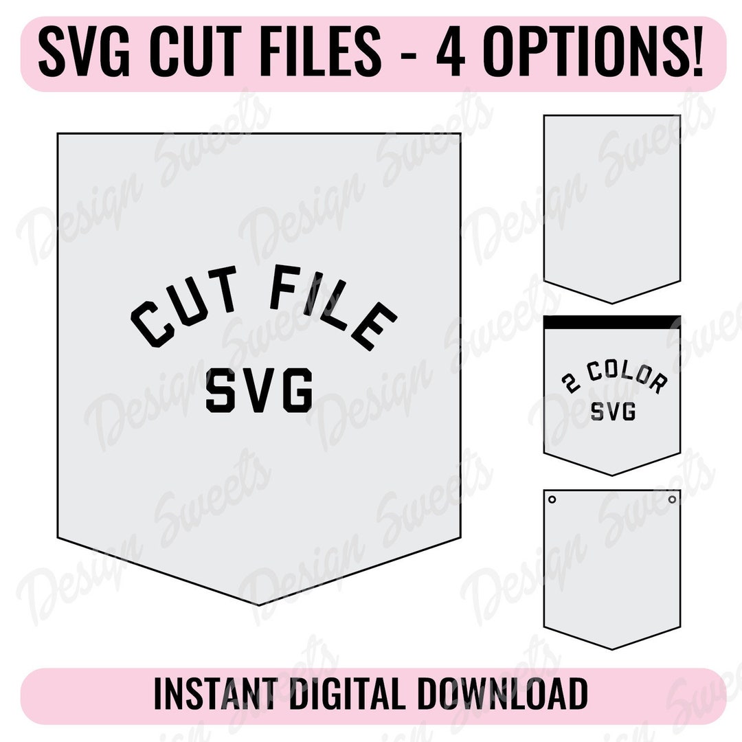 Vertical Pennant Banner SVG Cut File Shape for Cricut or Silhouette ...