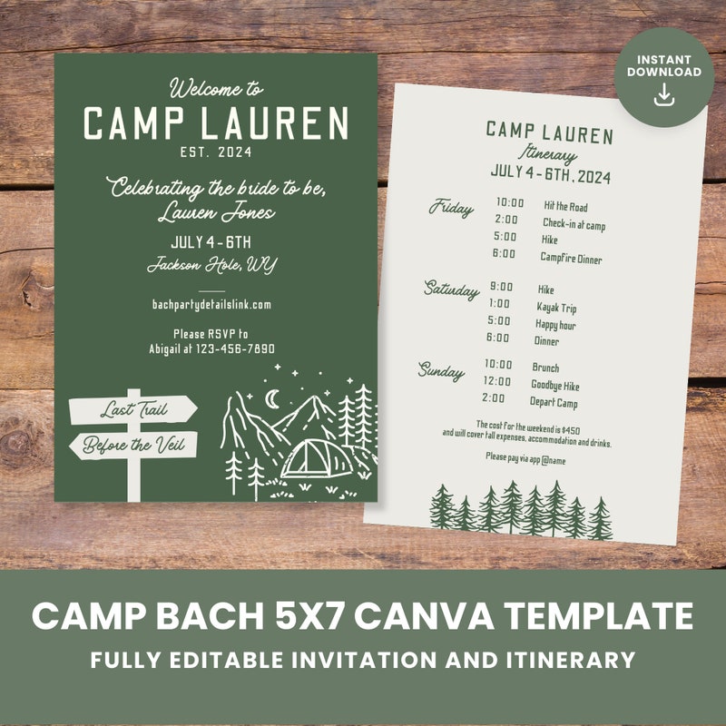 Camping Invite - Etsy