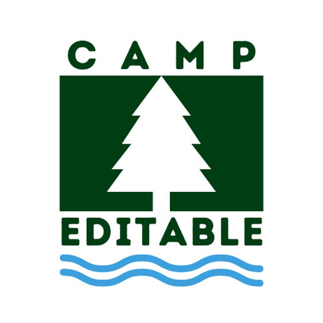 Camp Walden Logo Editable Canva Template Bach Camp Tshirt Logo ...