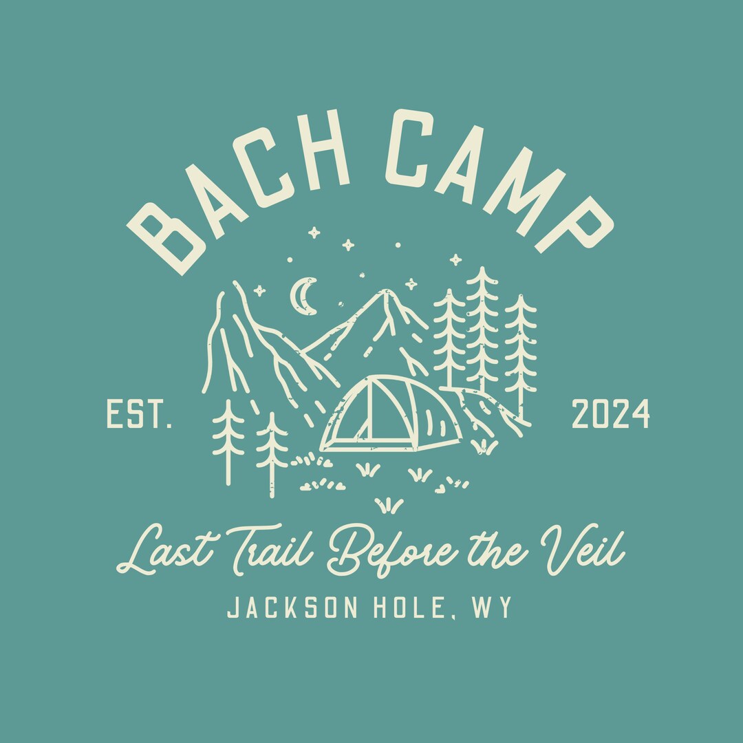Bach Camp Logo Template Editable Camp Bach Logo Bachelorette Party Camp ...