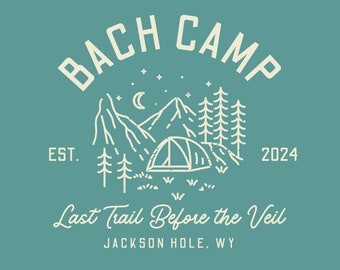 Bach Camp Logo Template Editable Camp Bach Logo Bachelorette Party Camp ...
