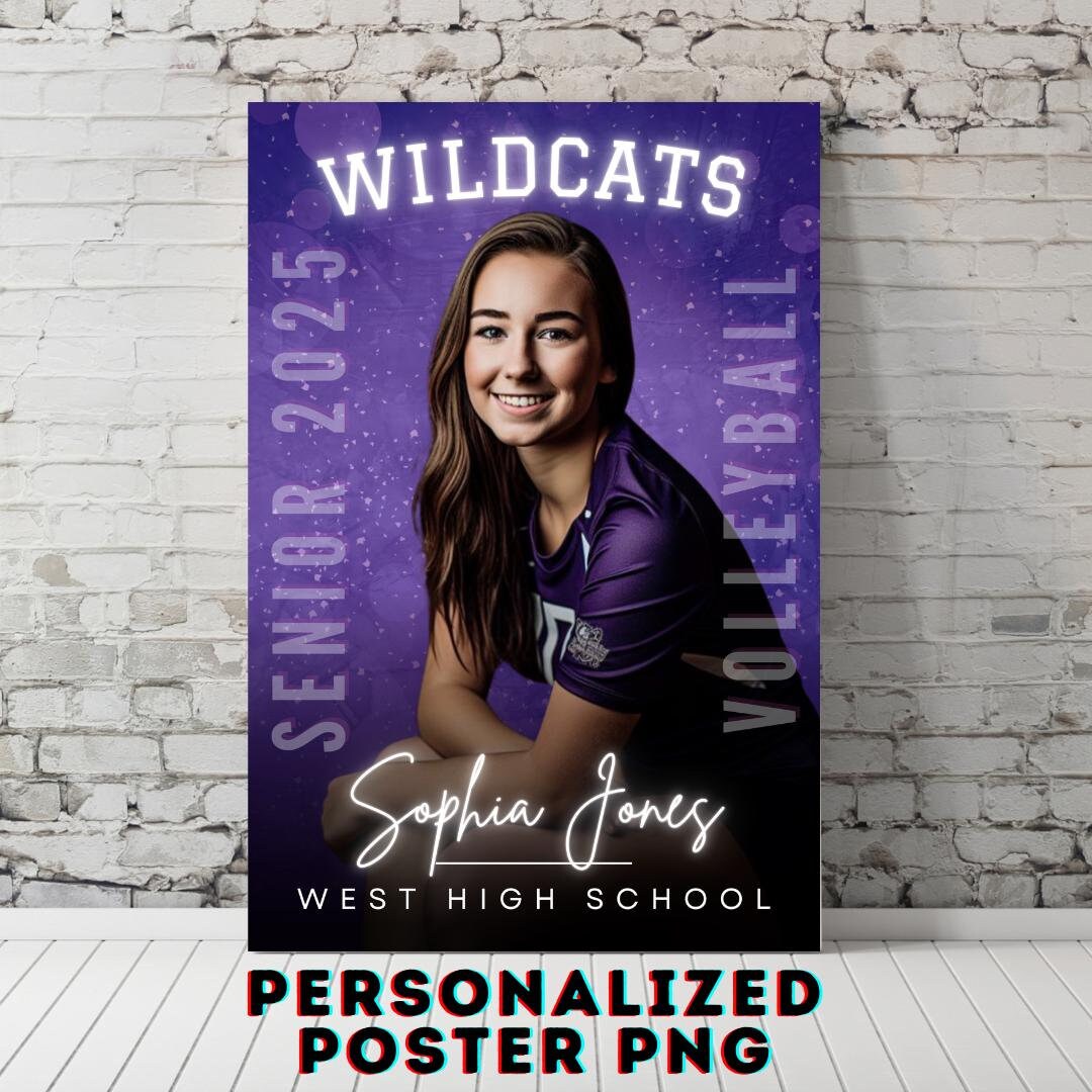 Personalized Senior Night Volleyball Poster PNG PDF Digital Download ...