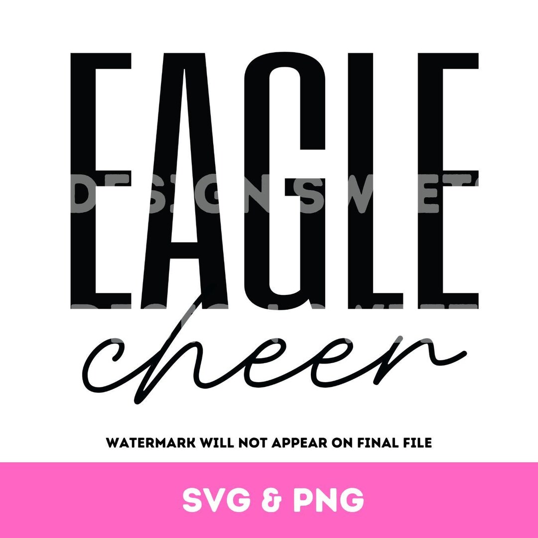Eagle Cheer Cut File Eagle Cheerleader Script Font Design Eagle ...